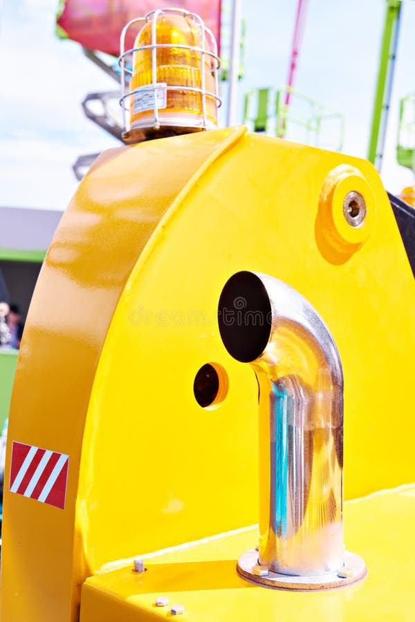 Tractor exhaust pipe stock image. Image of orange, vehicle - 254796735