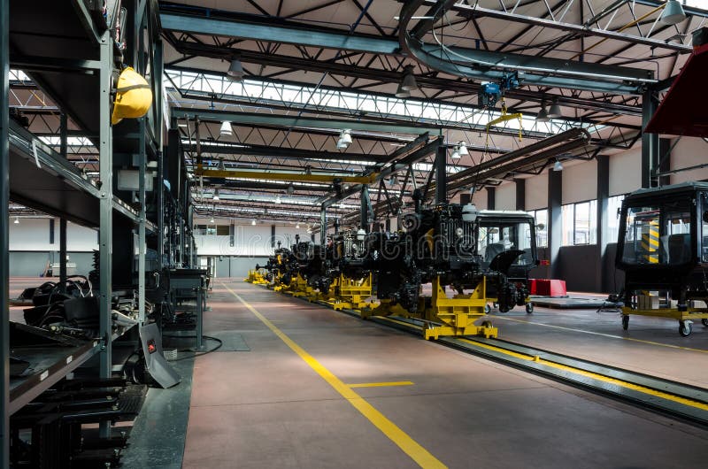 Tractor factory stock image. Image of workshop, production - 38446877