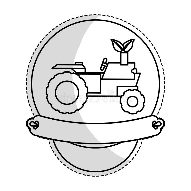 Tractor farm icon image stock illustration. Illustration of silhouette ...