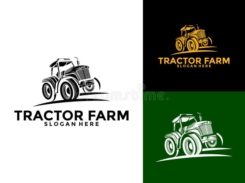 Tractor Farm Logo Vector, Tractor Machine Logo Design Template Stock ...