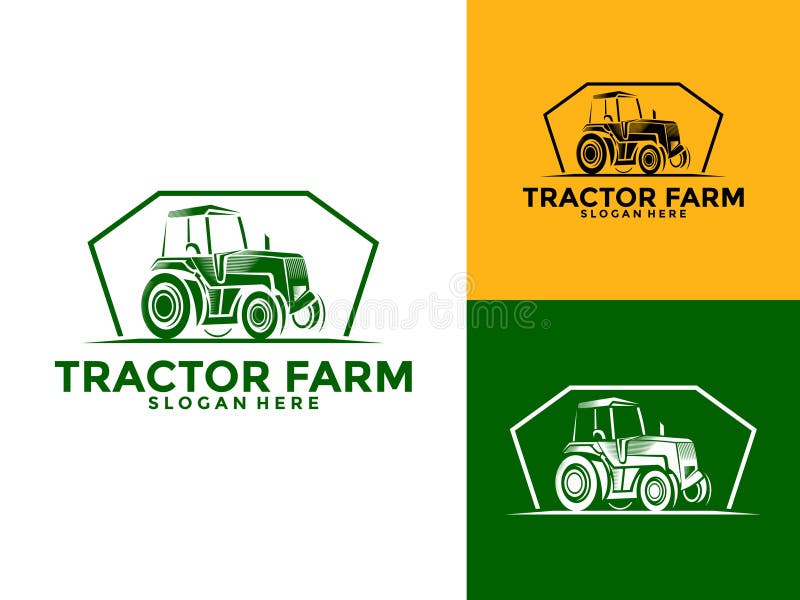 Tractor Farm Logo Vector, Tractor Machine Logo Design Template Stock ...