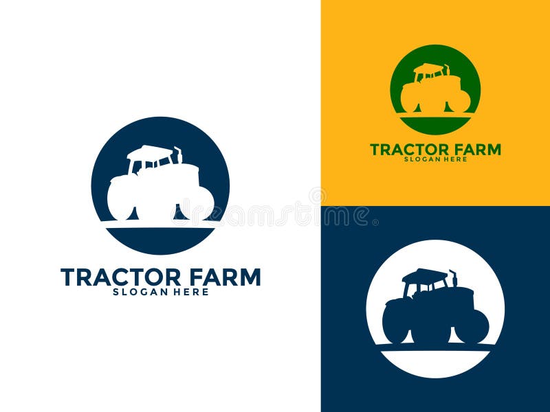 Tractor Farm Logo Vector, Tractor Machine Logo Design Template Stock ...