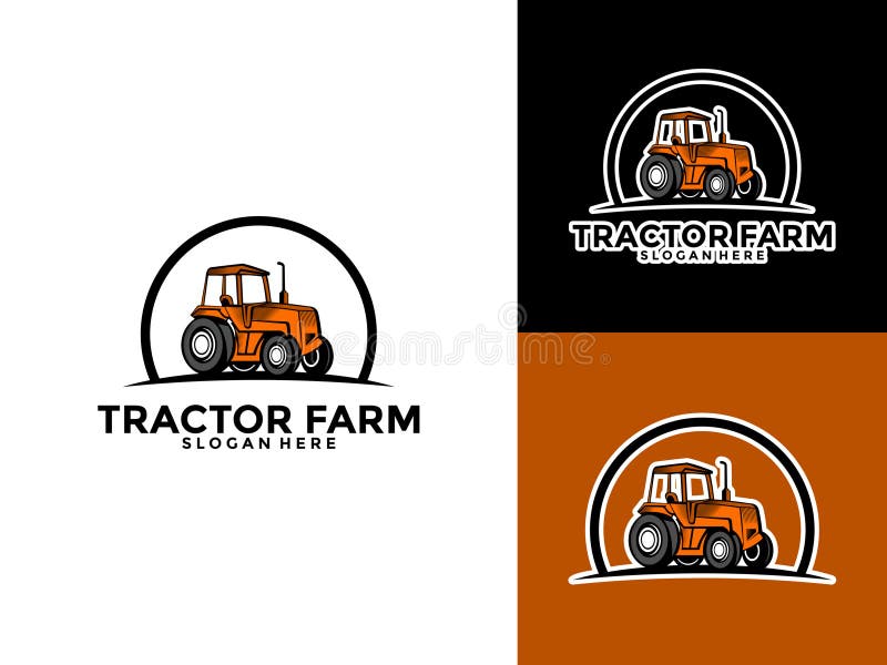 Tractor Farm Logo Vector, Tractor Machine Logo Design Template Stock ...