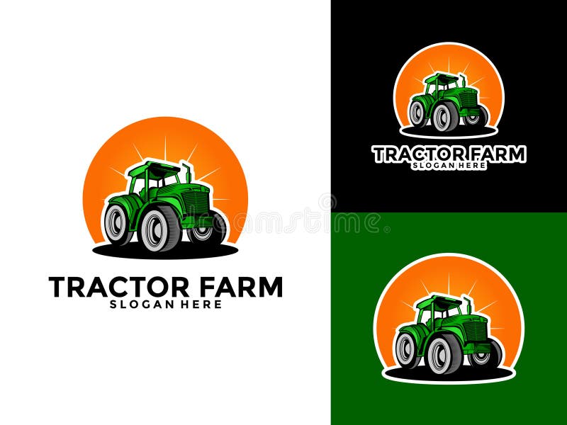 Tractor Farm Logo Vector, Tractor Machine Logo Design Template Stock ...