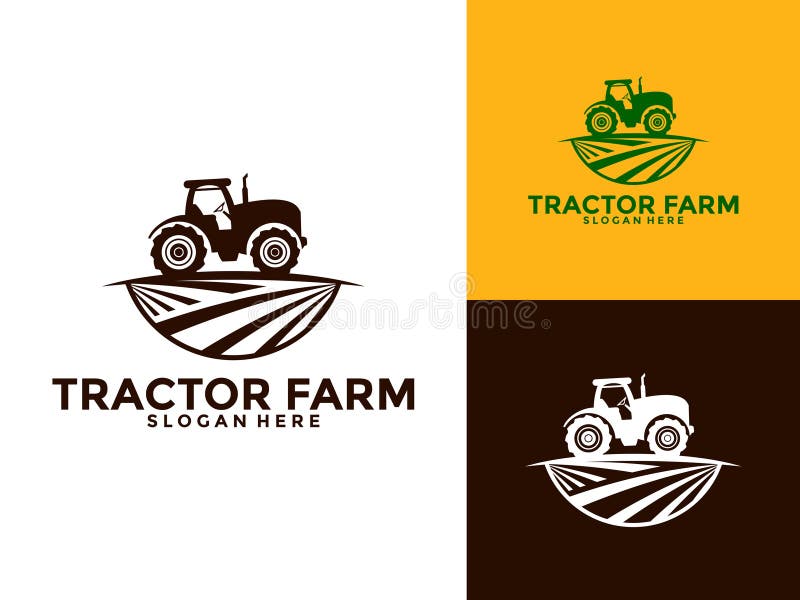Tractor Farm Logo Vector, Tractor Machine Logo Design Template Stock ...