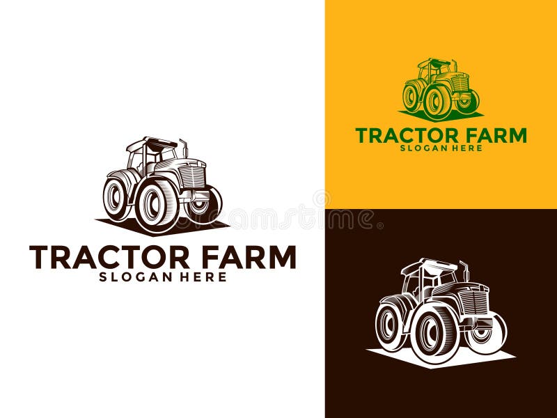 Tractor Farm Logo Vector, Tractor Machine Logo Design Template Stock ...