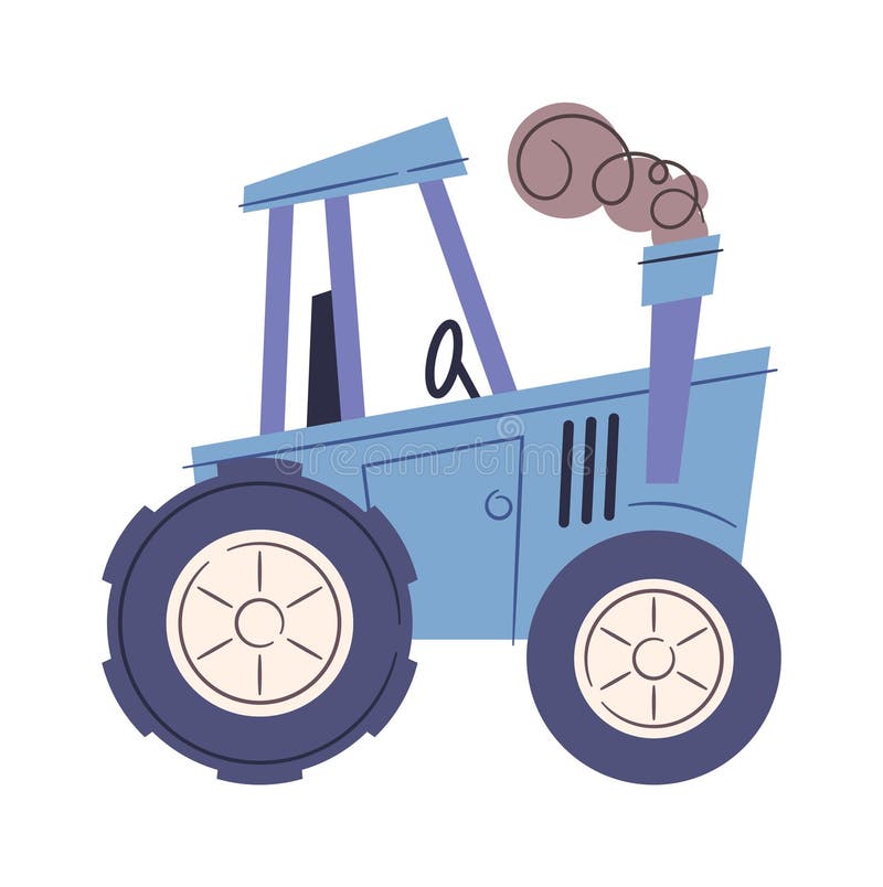 Tractor Farm Machinery Vector Illustration Stock Vector - Illustration ...