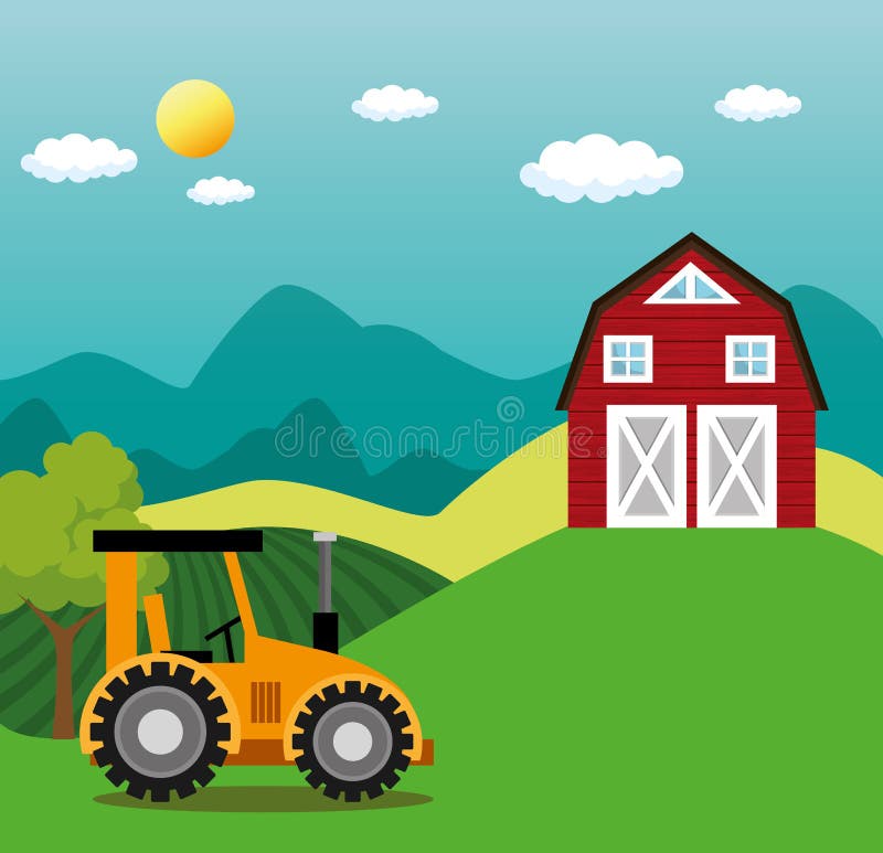 Farm Tractor Scene Stock Illustrations – 1,620 Farm Tractor Scene Stock ...