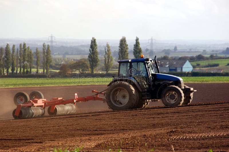 Tractor Farming stock photo. Image of field, sowing, prepare - 34332