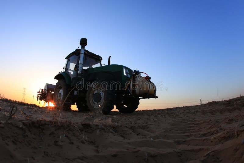 The Tractor in Farmland Farming Editorial Photo - Image of equipment ...