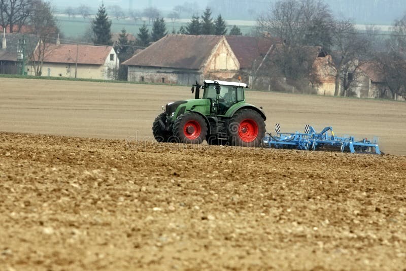 Tractor and field stock image. Image of farm, farmer - 11546337