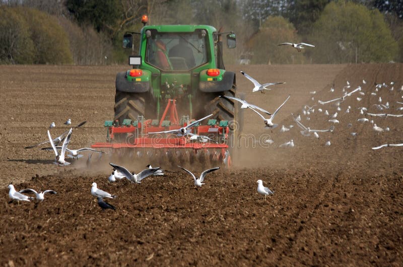Tractor at field stock photo. Image of environment, prepare - 15408798