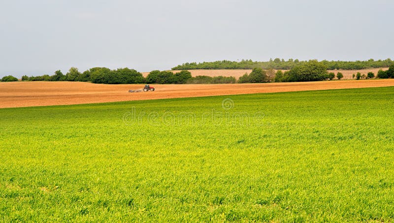 Tractor on field stock image. Image of field, tractor - 9100003
