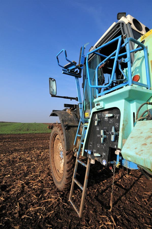 Tractor on field stock image. Image of crop, field, work - 69821227