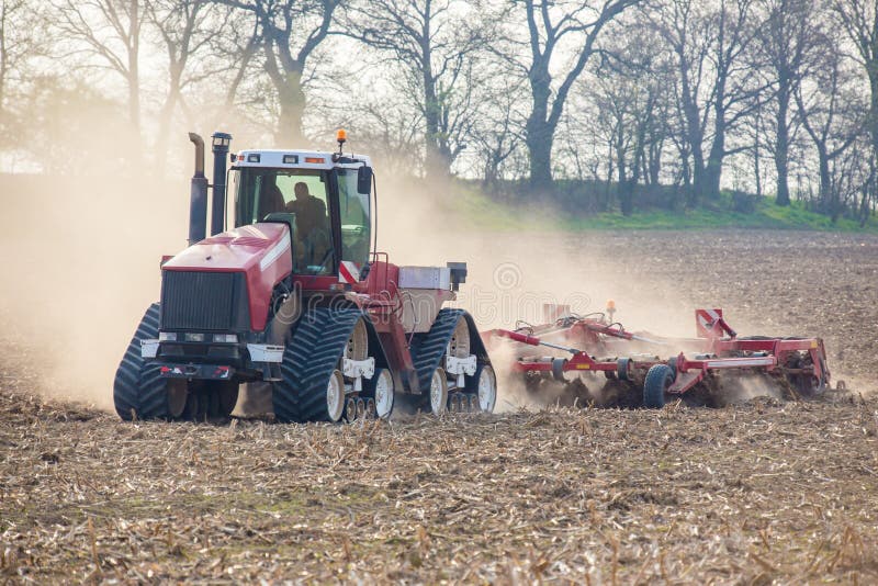 Tractor on the field stock image. Image of farm, mountains - 47701991