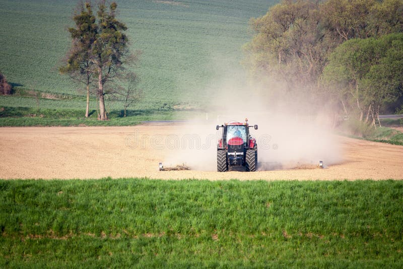 Tractor and field stock photo. Image of earth, landscape - 30670216