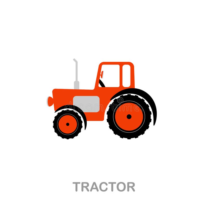 Tractor Flat Icon. Colored Element Sign from Transport Collection. Flat ...