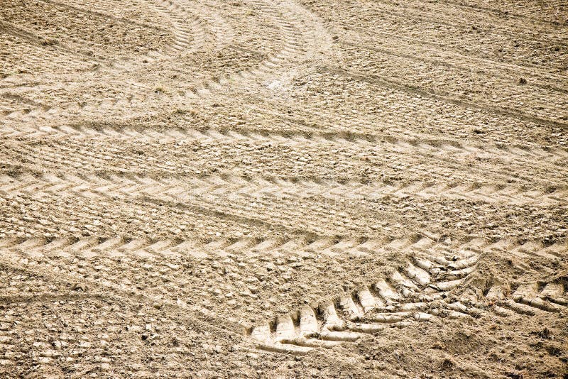 Tractor Footprints Views from Above Stock Photo - Image of sandy, sand ...