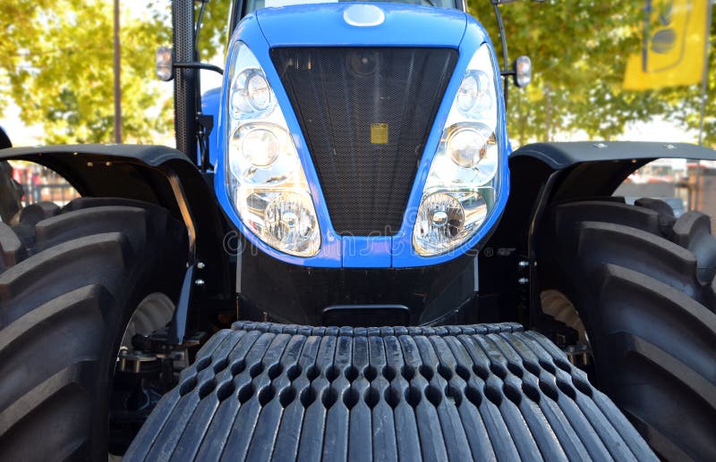 Tractor front stock image. Image of pneumatic, agriculture - 27141681