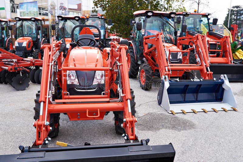 Tractor Front Loader Agricultural Machines Stock Image - Image of ...