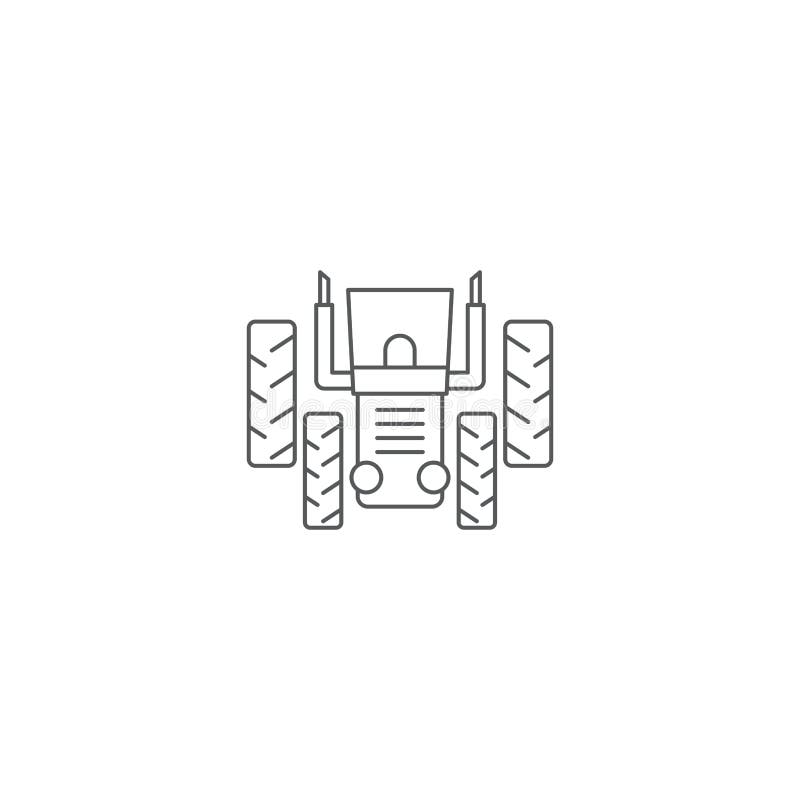 Tractor Front Vector Icon Symbol Tools Isolated on White Background ...