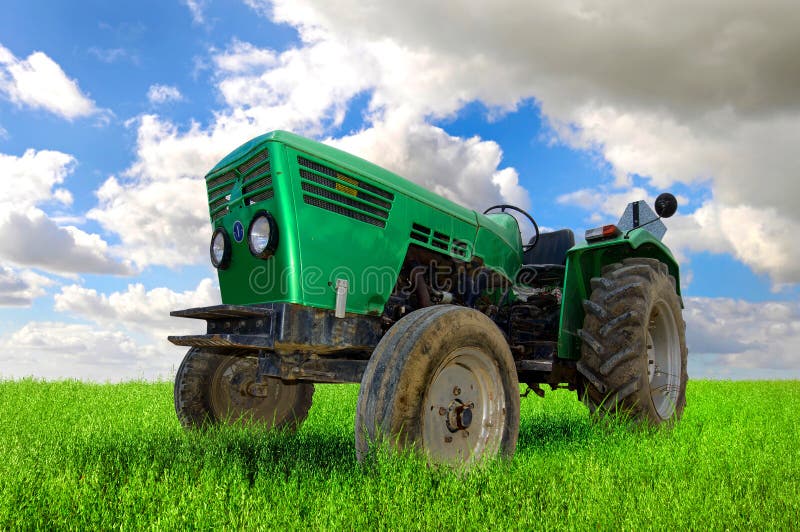 Farm tractor stock image. Image of machinery, farmer, earth - 3292347