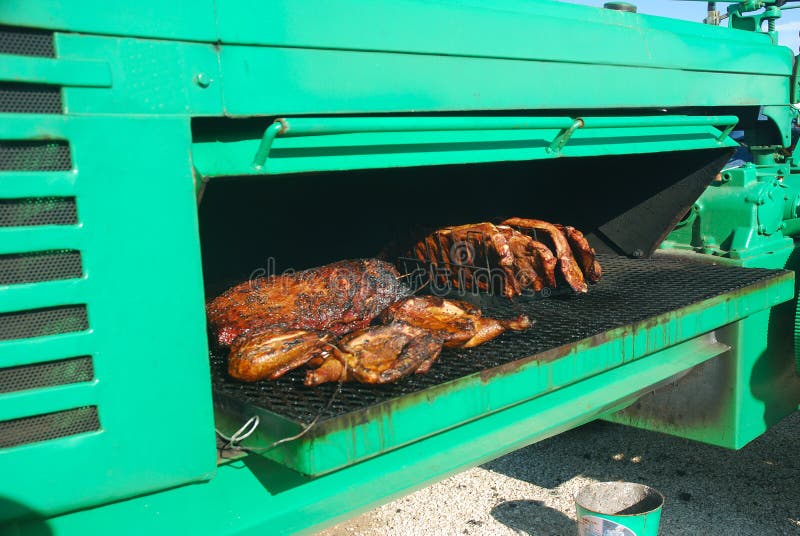 Tractor grill stock image. Image of barbecuing, outside - 4200361