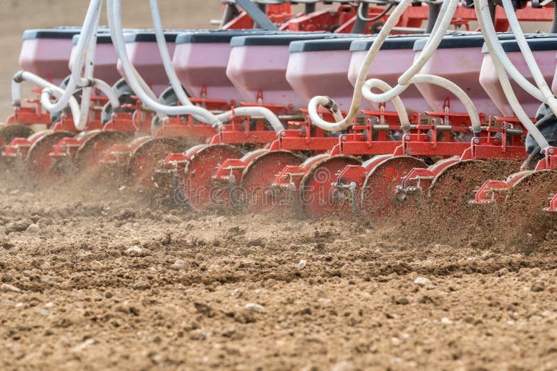 Tractor Harrowing the Field Stock Photo - Image of agronomy, dust: 81353138
