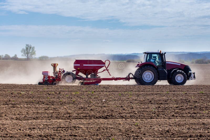 Tractor Harrowing the Field Stock Image - Image of landscaped, agronomy ...