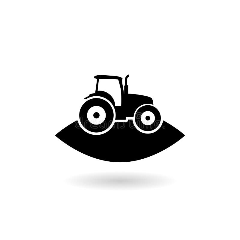 Tractor Icon, Pictogram Tractor, Side View, 6 Colors Included Stock ...