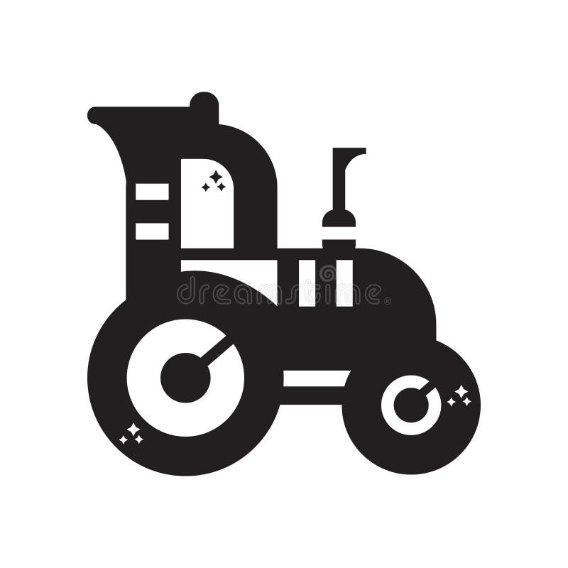 Tractor Icon Vector Sign And Symbol Isolated On White Background ...