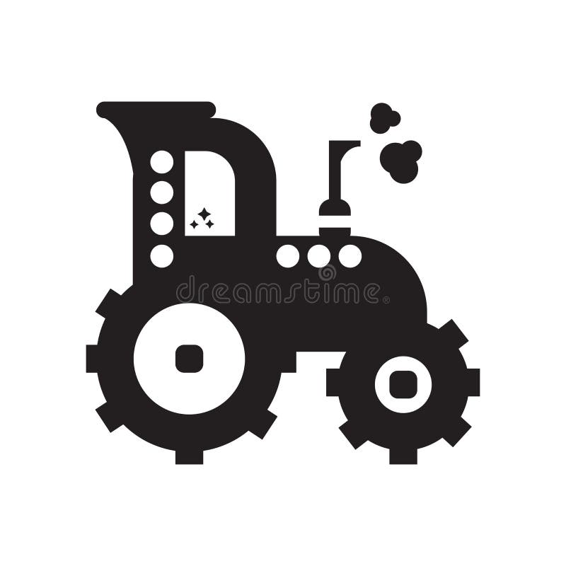 Tractor Icon Vector Sign and Symbol Isolated on White Background ...