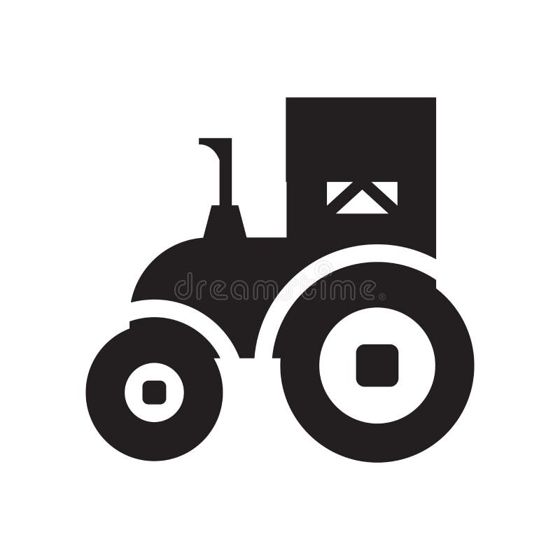 Tractor Icon Vector Isolated on White Background, Tractor Sign , Stock ...