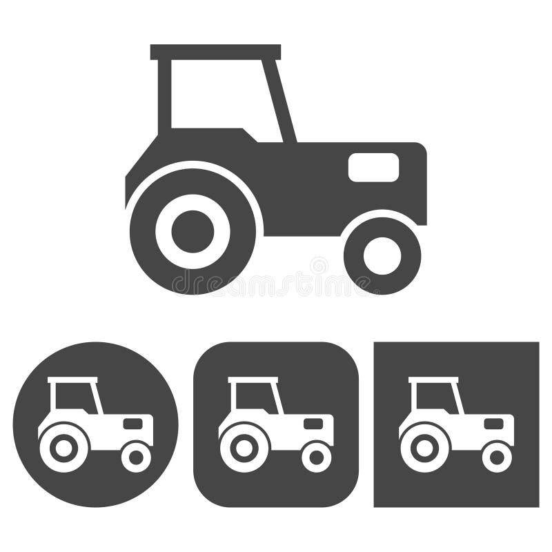 Tractor icons set stock vector. Illustration of hand - 133046754