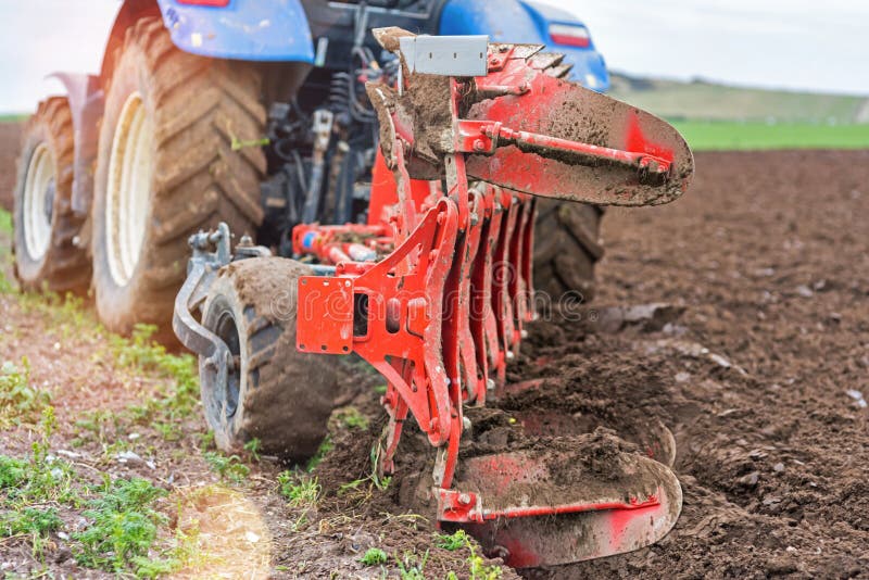 Farmer Plowing His Fields with a Plinth Plow Stock Photo - Image of ...