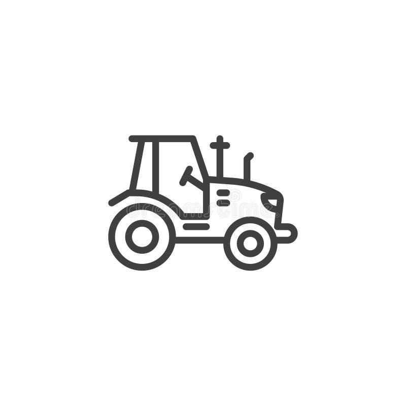 Tractor line icon stock vector. Illustration of hollow - 289972517