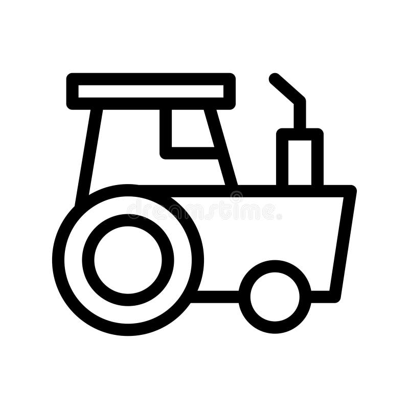 Tractor Line Icon Illustration Vector Graphic Stock Vector ...
