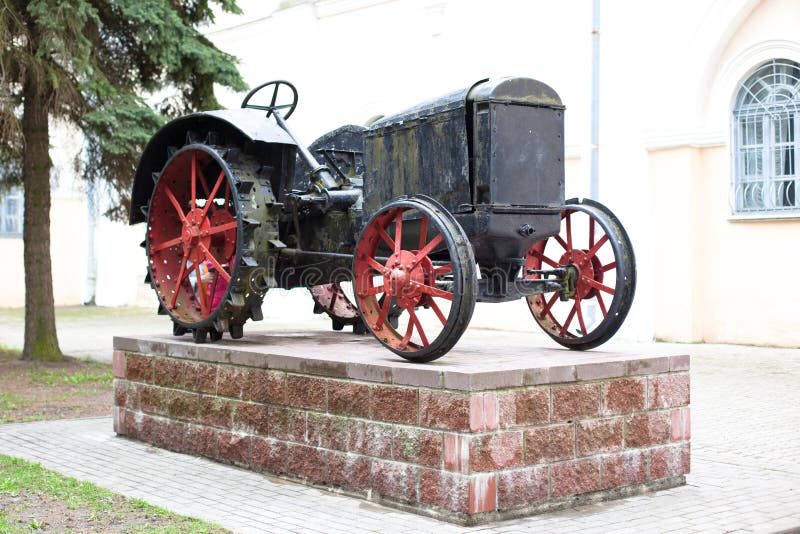 Tractor monument stock image. Image of black, tractor - 62510995