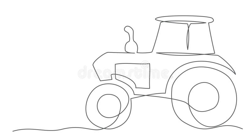 Drawing Farm Line Tractor Stock Illustrations – 1,892 Drawing Farm Line ...
