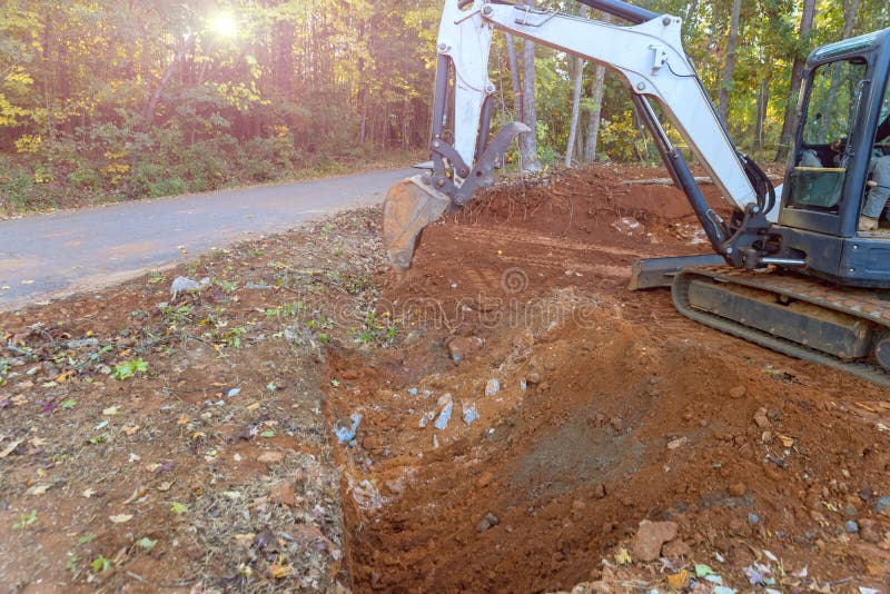 Tractor Operated Ditch Digging for Drainage Concrete Sewage Pipe ...