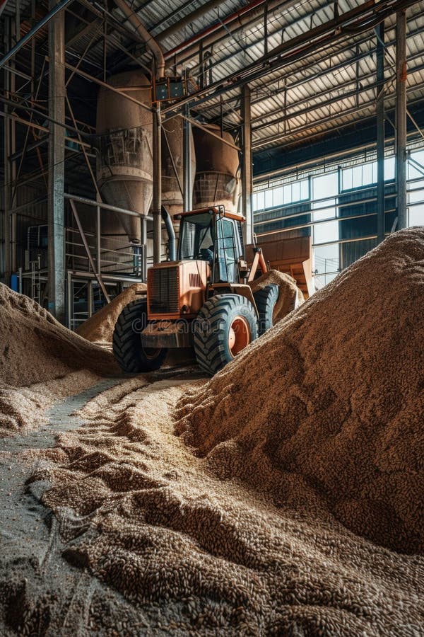 A Tractor Parked Inside a Spacious Building. Suitable for Industrial ...