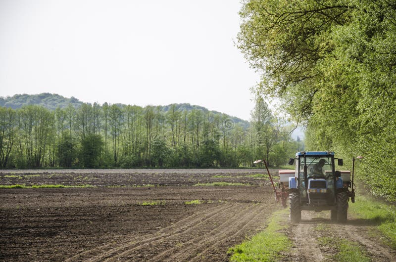 Tractor on path stock image. Image of soil, rural, landscape - 31299771