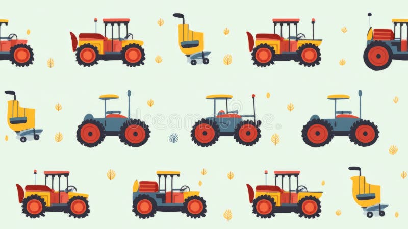 Tractor Pattern. Children S Illustration, Pattern for Wallpaper ...