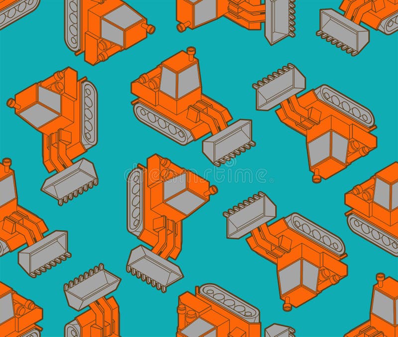 Tractor Pattern Seamless. Grader Background. Agrimotor Ornament ...