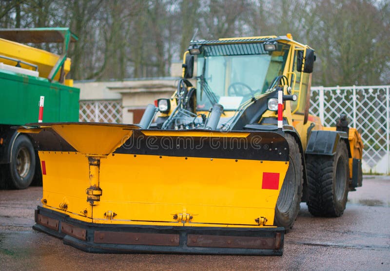 Tractor with plow-frame. stock photo. Image of auto, bulldozer - 46968170
