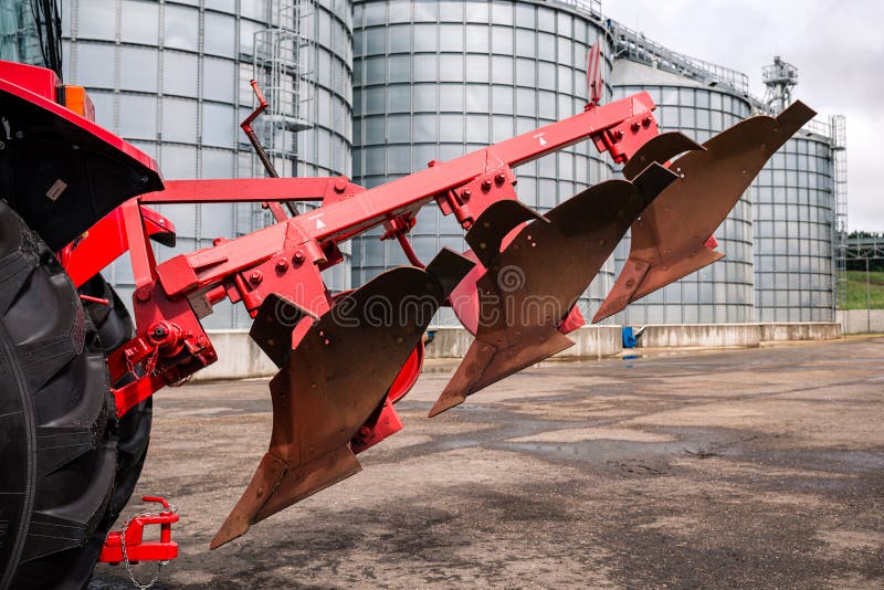 Tractor Plow is Ready To Work in the Field Stock Photo - Image of land ...