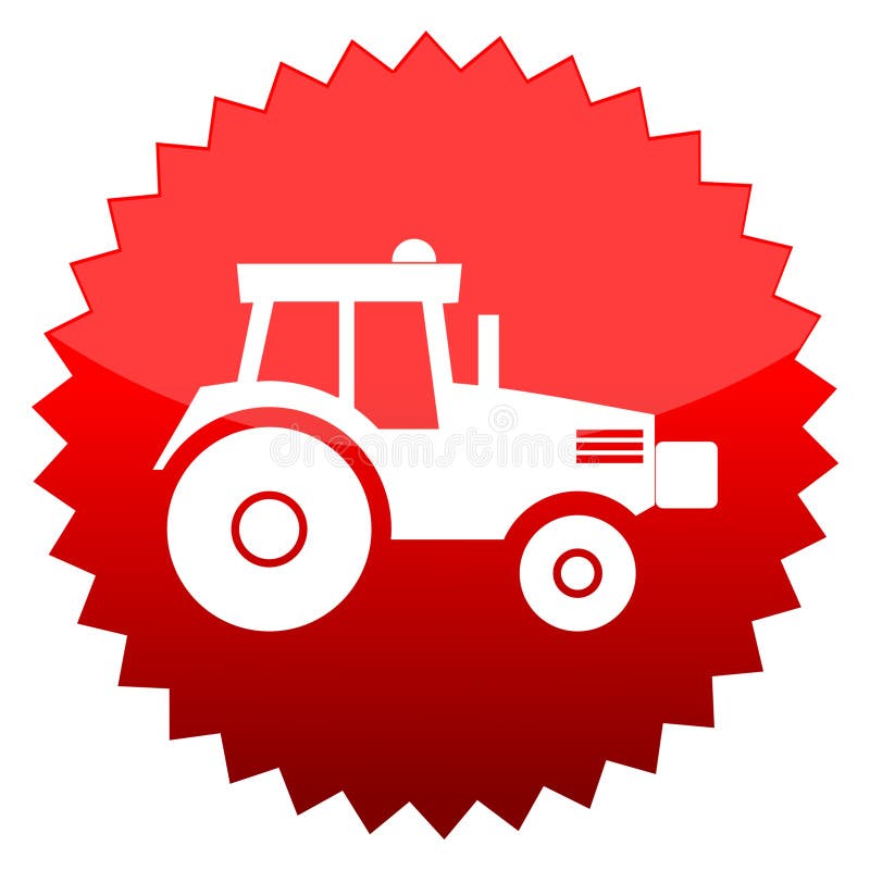 Tractor, Red sun sign stock illustration. Illustration of element ...