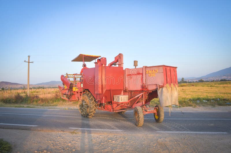 Tractor on the Road in the Countryside Editorial Photography - Image of ...
