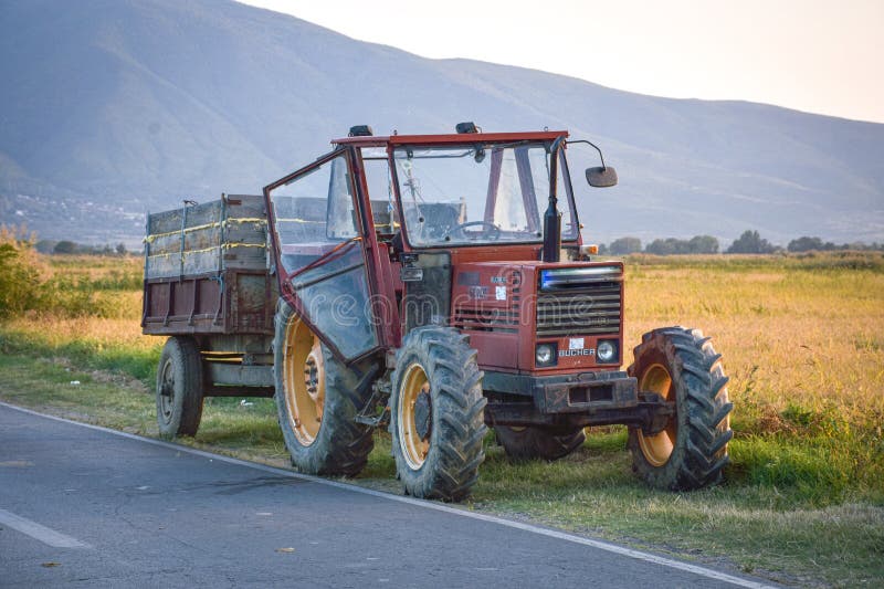 Tractor on the Road in the Countryside Editorial Photography - Image of ...