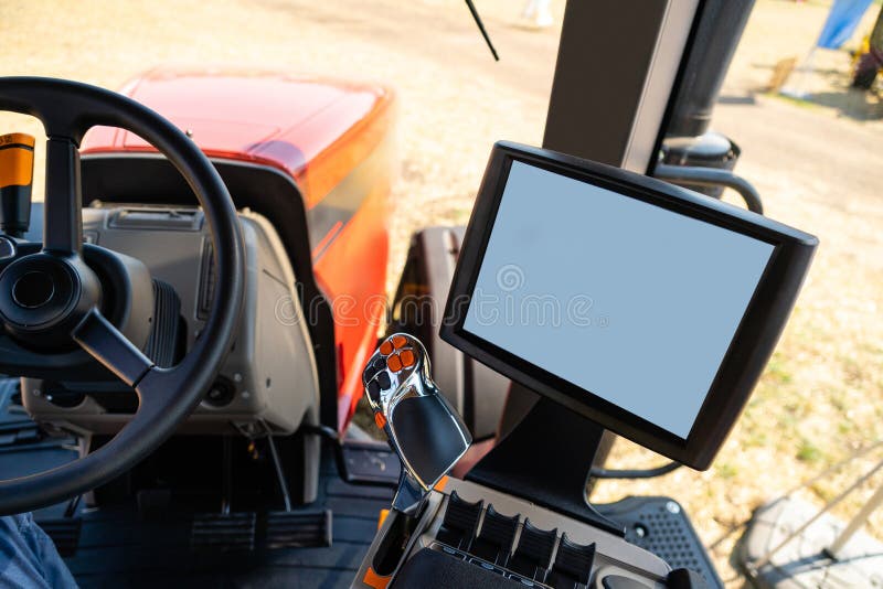 Tractor with System of Precision Agriculture. Stock Photo - Image of ...